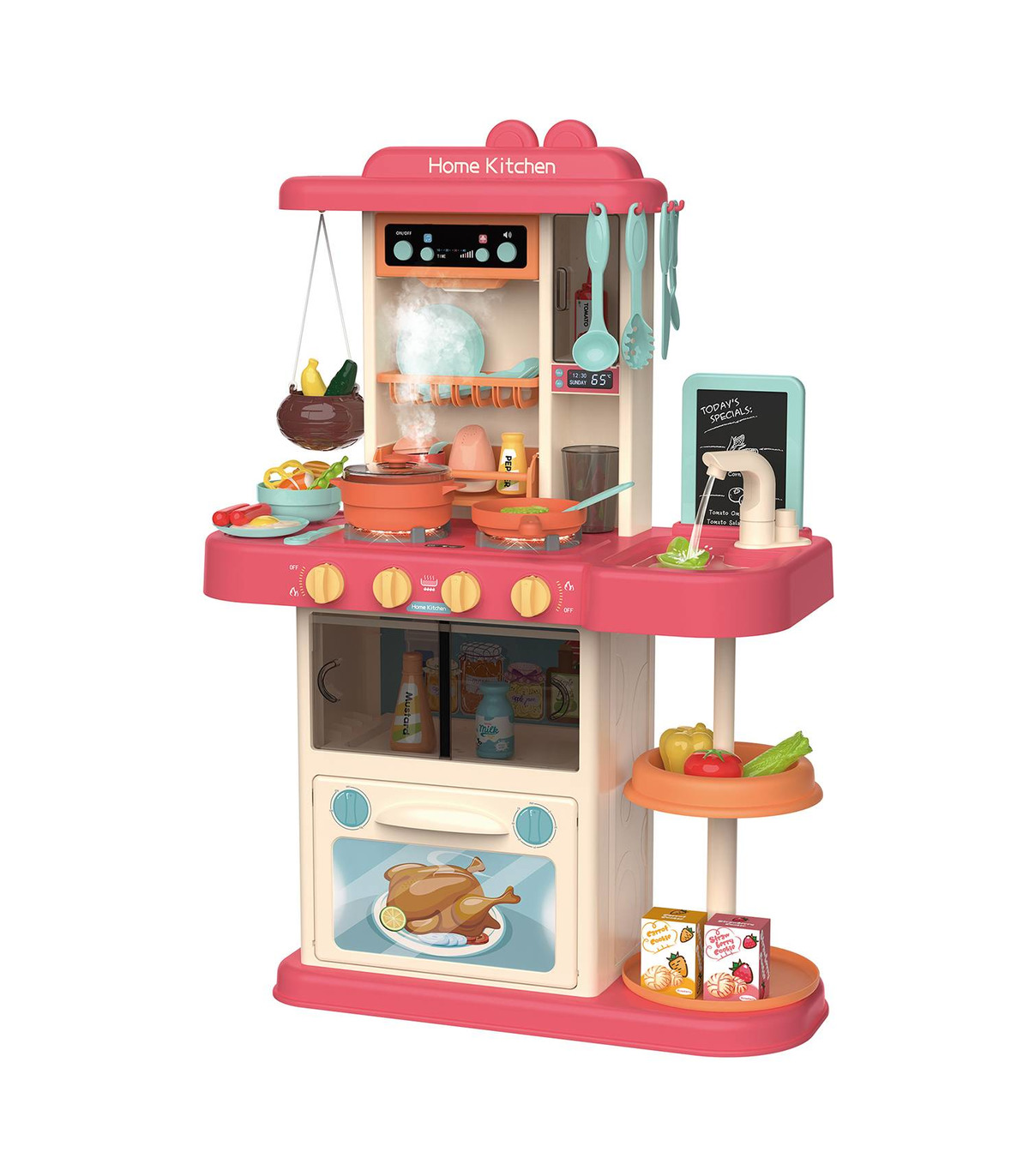 Cocina De Juguete Para Niños Con 43 Accesorios Sonido Y Luz